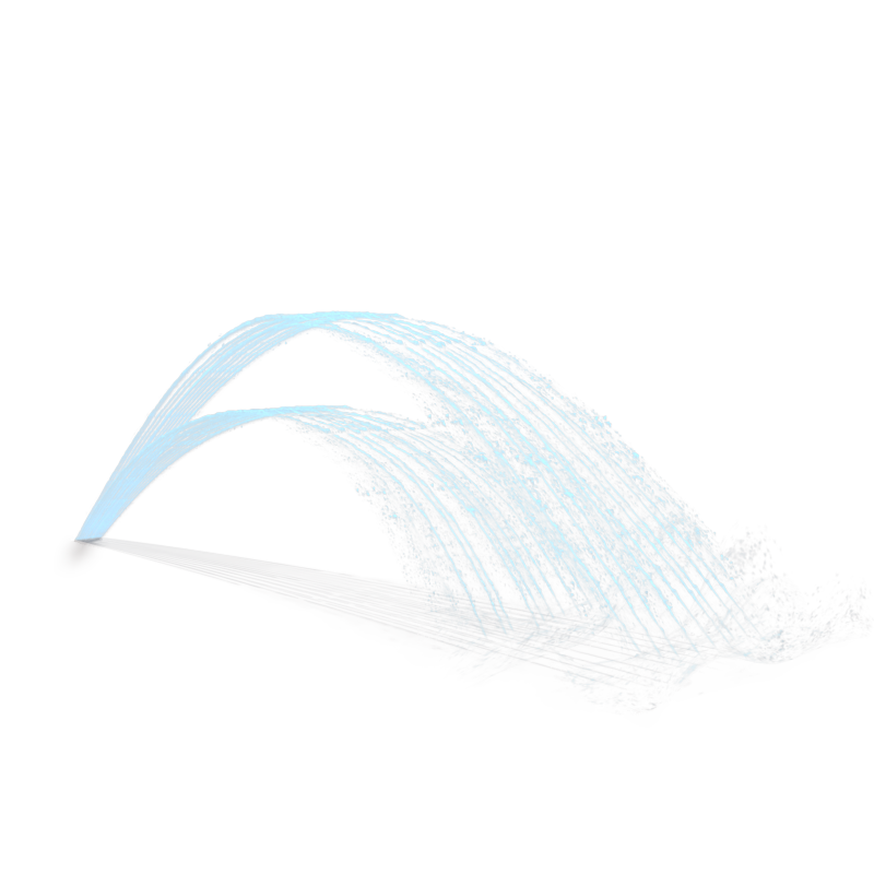 Double flared wave water jet - Aquajeux - Water features and structures